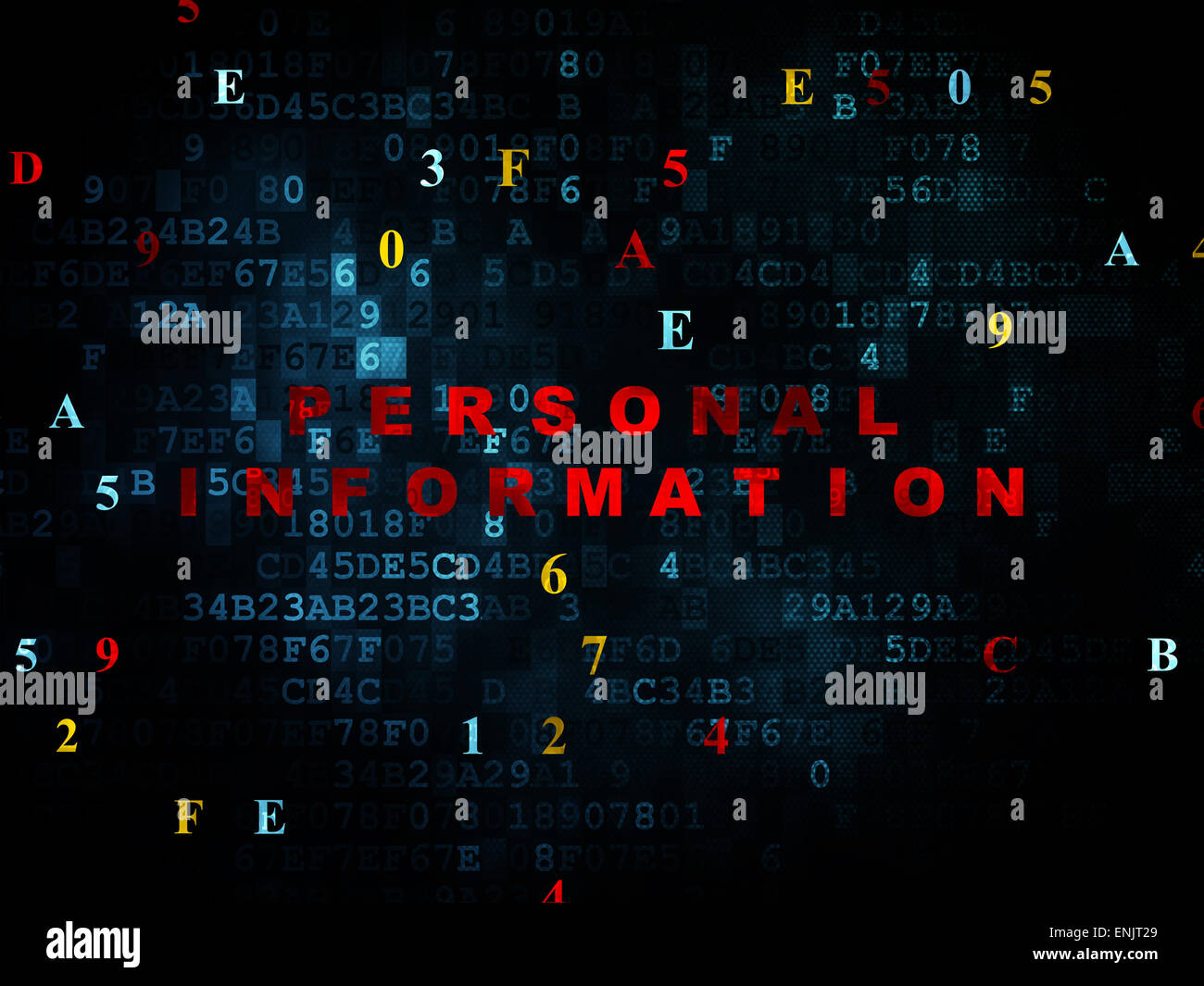 Privacy concept: Personal Information on Digital background Stock Photo ...