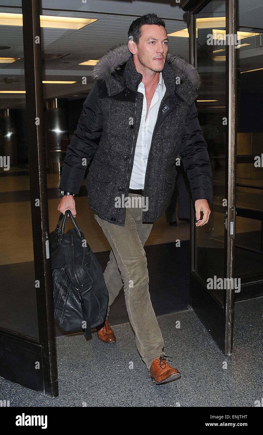 Luke Evans arrives at Los Angeles International (LAX) airport Featuring ...