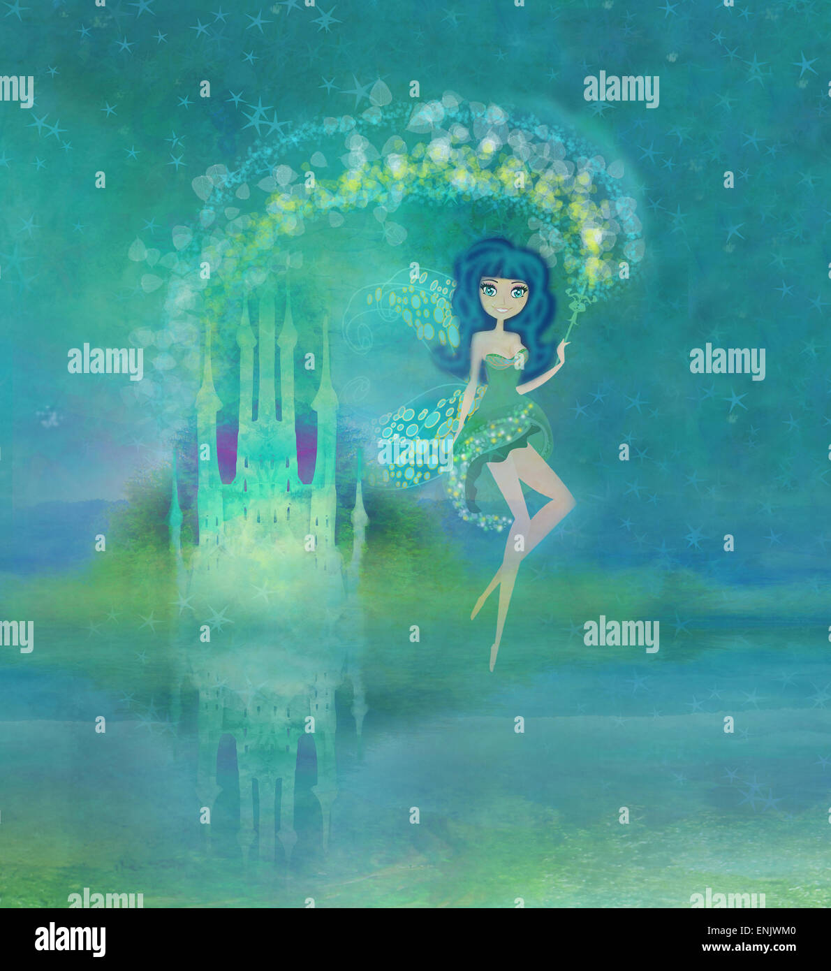 Magic Fairy Tale Princess Castle Stock Photo - Alamy