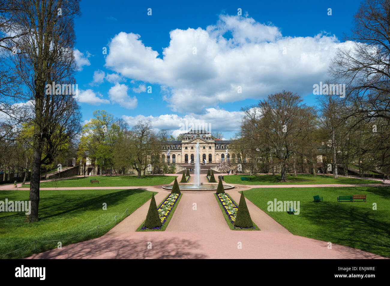 Castle garden with orangery, Fulda, Hesse, Germany Stock Photo - Alamy