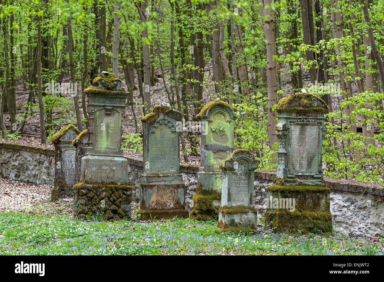 Grave stones built on a Jewish cemetery in the 16th century, last ...
