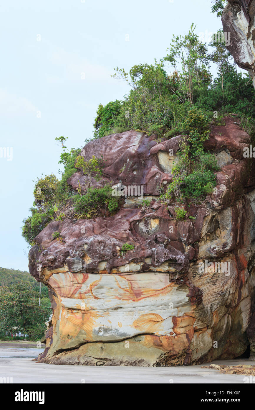 Beautiful sandstone rock at beach Stock Photo - Alamy