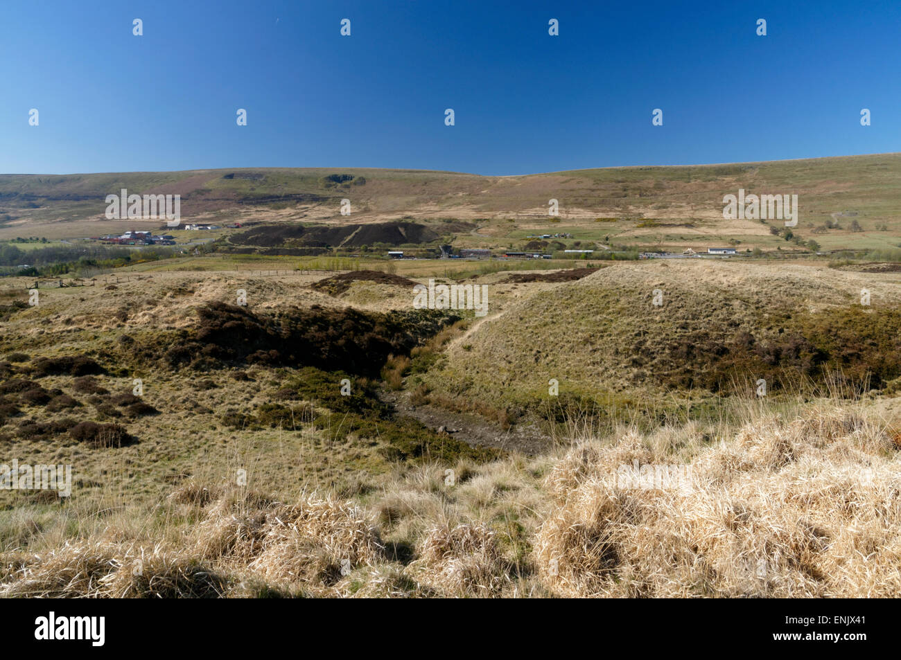 Former Industrial landscape on hills above Blaenavon, Torfaen, South ...