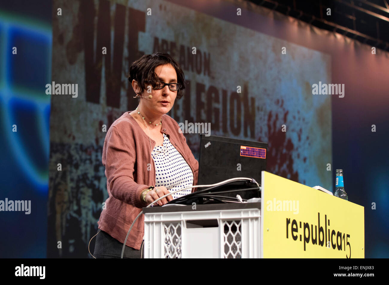 American anthropologist and author Gabriella Coleman during the Media ...