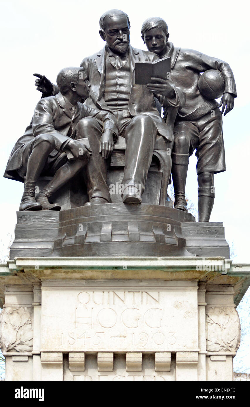 London, England, UK. Statue (Sir George Frampton; 1906) of Quintin Hogg ...