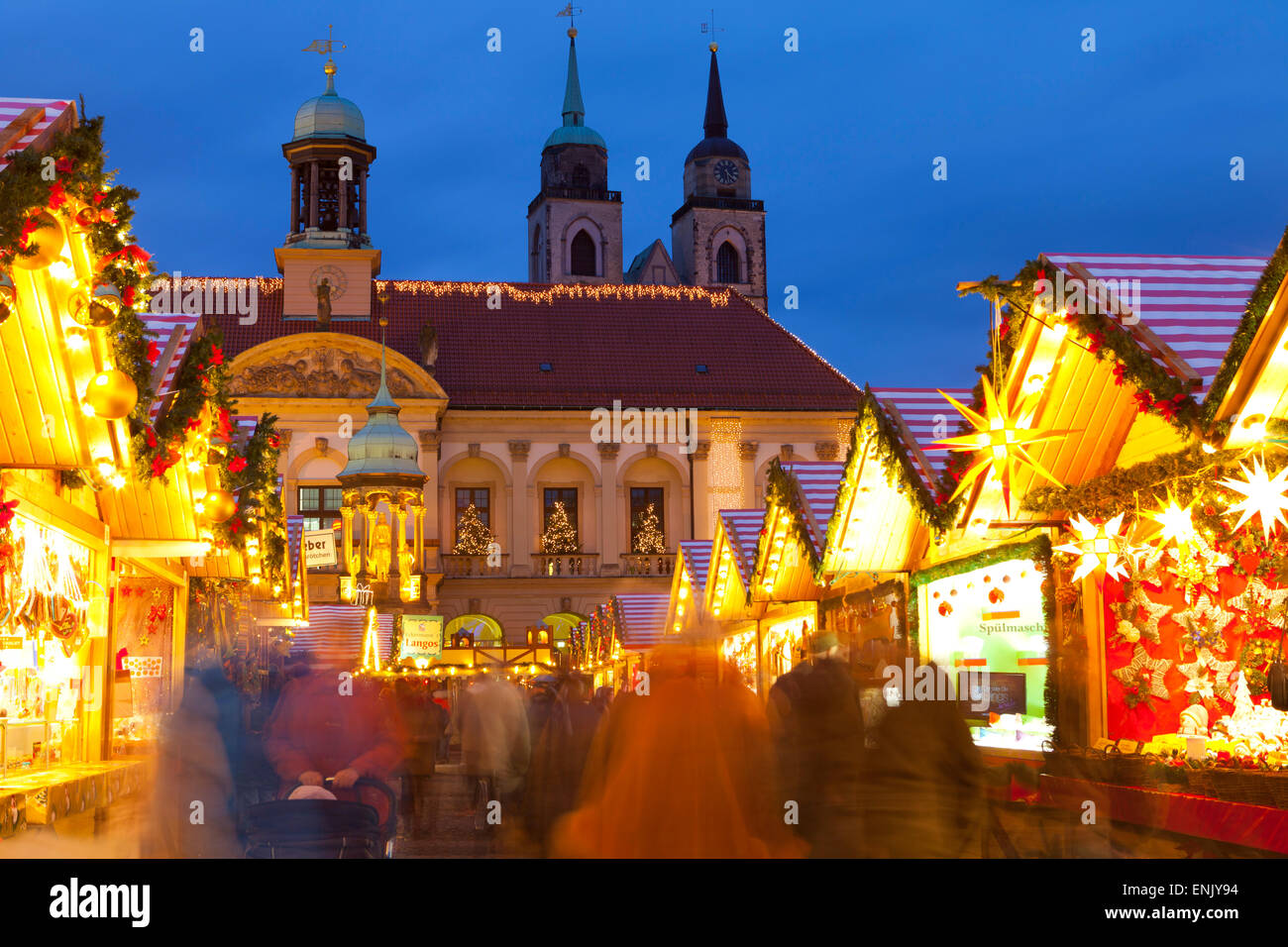 Christmas Market in the AlterMarkt with the Baroque Town Hall in the ...