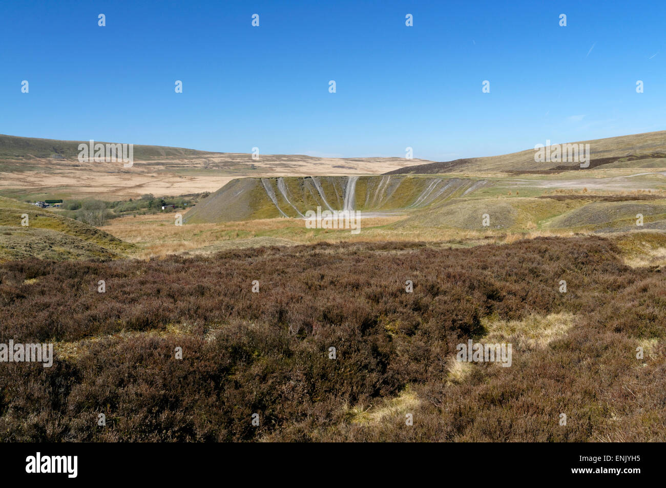 Former Industrial landscape on hills above Blaenavon, Torfaen, South ...