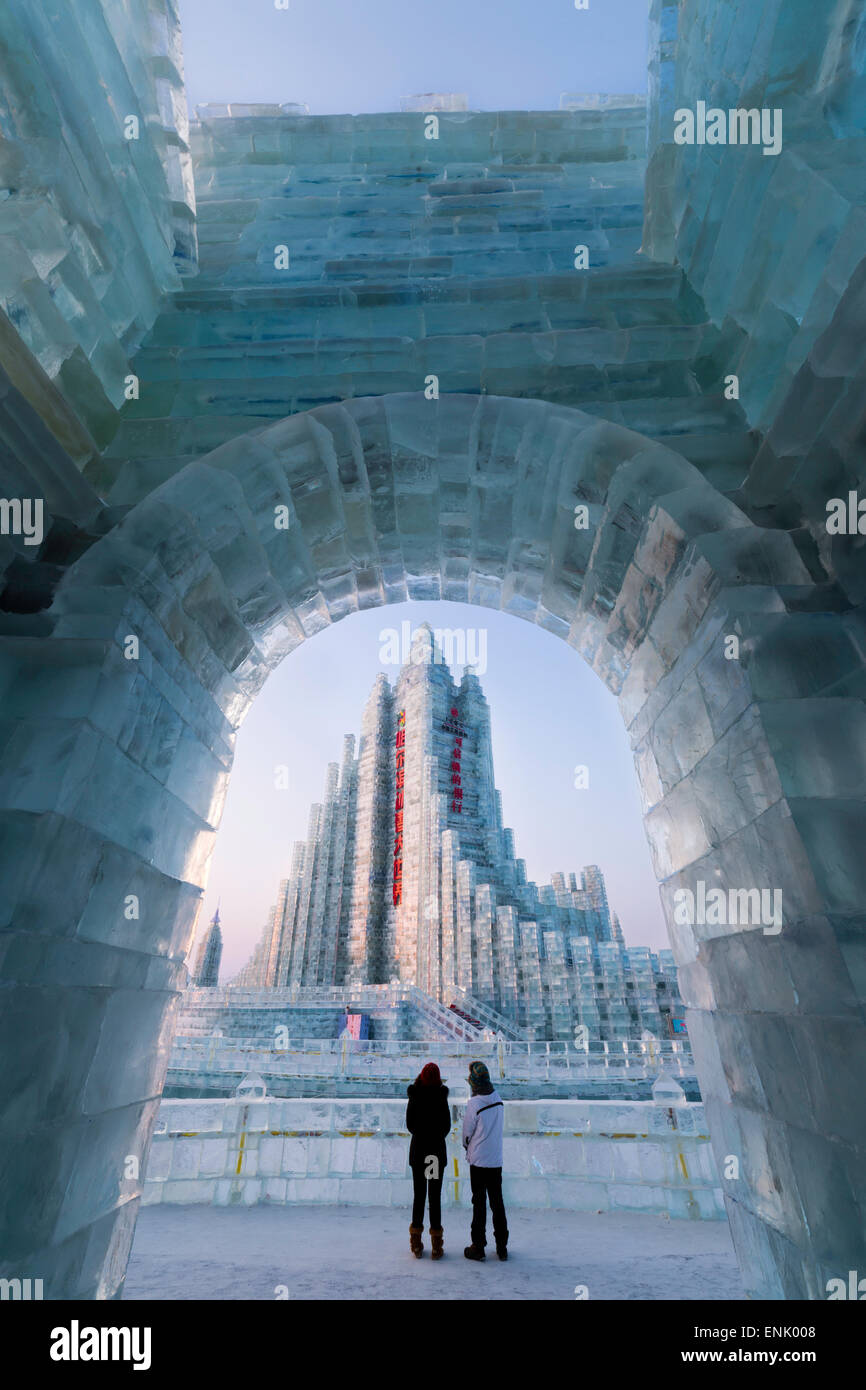 Spectacular ice sculptures at the Harbin Ice and Snow Festival in ...