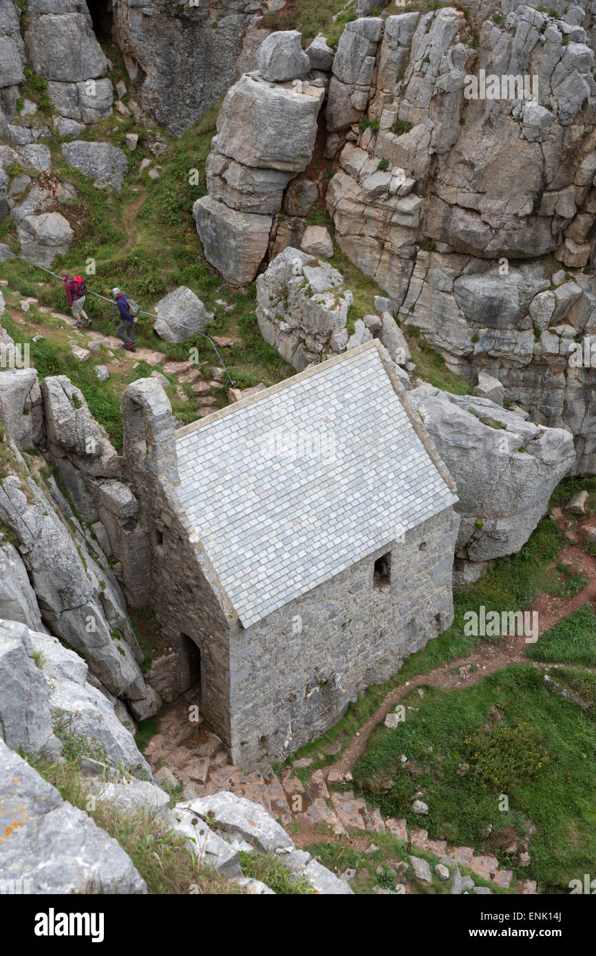 St. Govan's Chapel, St. Govan's Head, near Pembroke, Pembrokeshire ...
