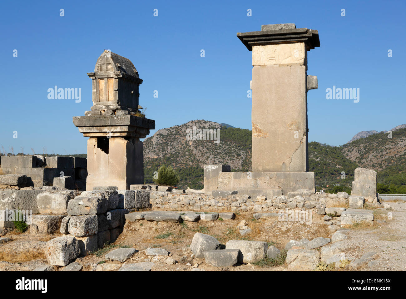 Harpy monument and Lycian tomb, Xanthos, Kalkan, Lycia, Antalya ...