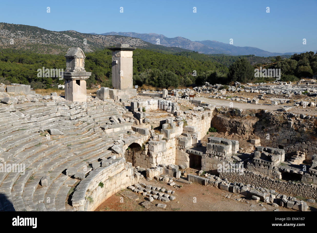 Amphitheatre and Harpy monument, Xanthos, Kalkan, Lycia, Antalya ...