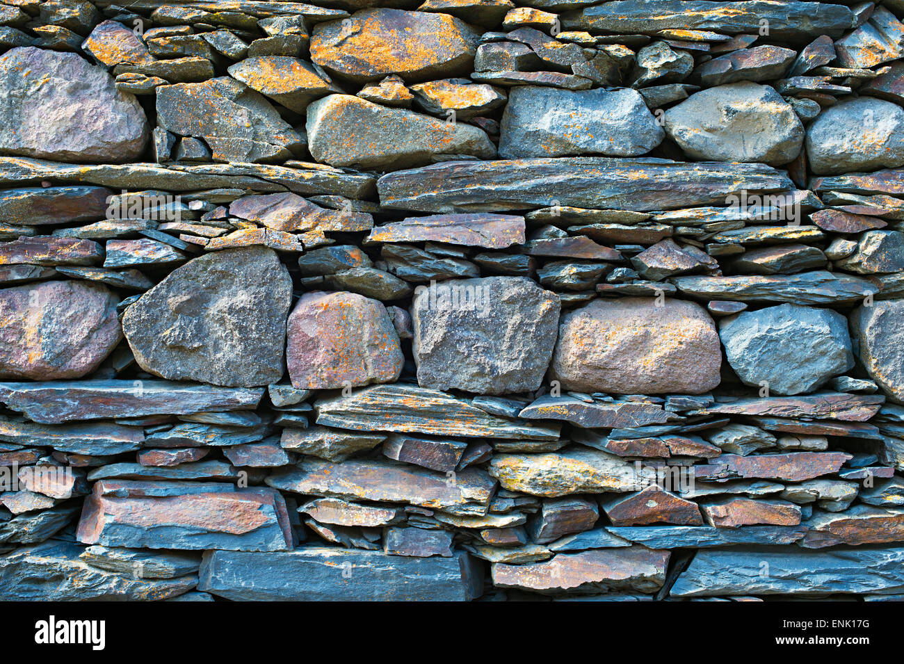 Typical Georgian wall stacked from mountain rocks. Georgia Stock Photo ...