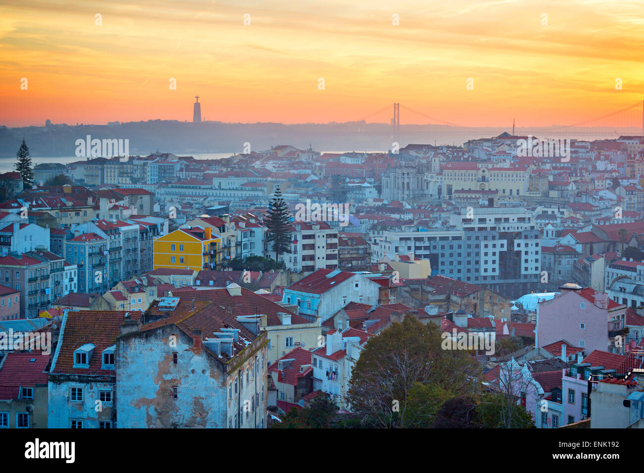 Lisbon top view hi-res stock photography and images - Alamy
