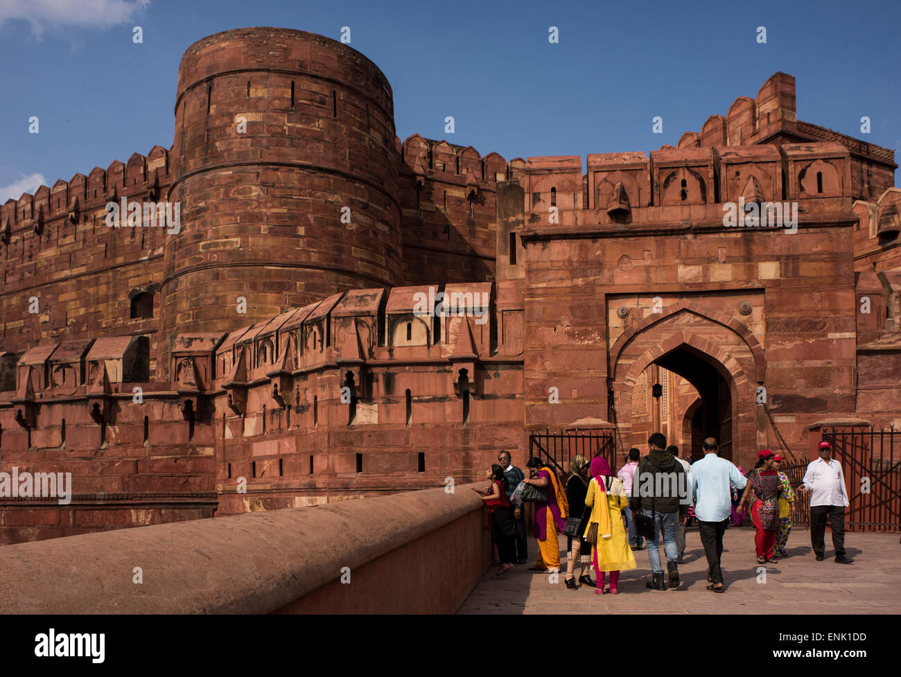 Exterior of Agra Fort, UNESCO World Heritage Site, Agra, Uttar Pradesh ...