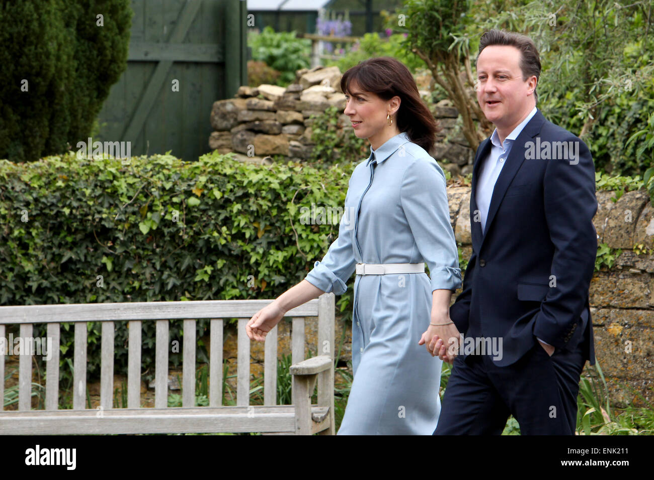 The leader of the conservative party his wife arrive hi-res stock ...