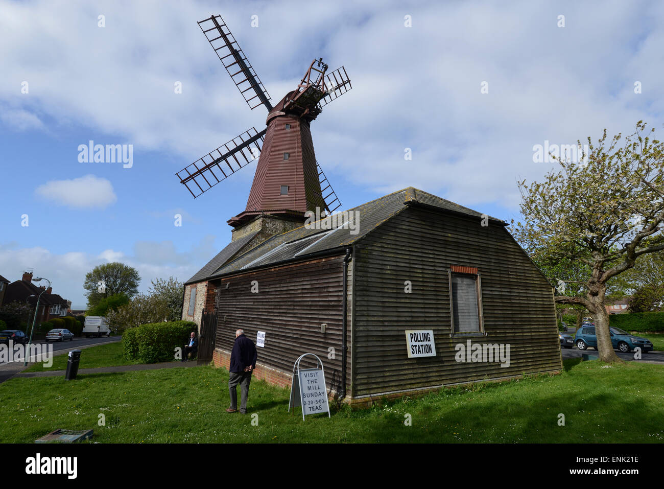 A person arrives at an unusual polling station, The West Blatchington ...
