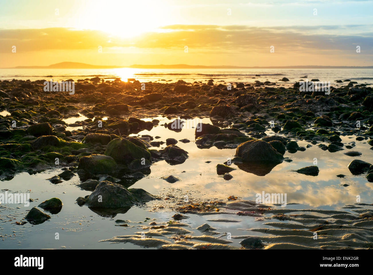 reflections at rocky beal beach near ballybunion on the wild atlantic ...
