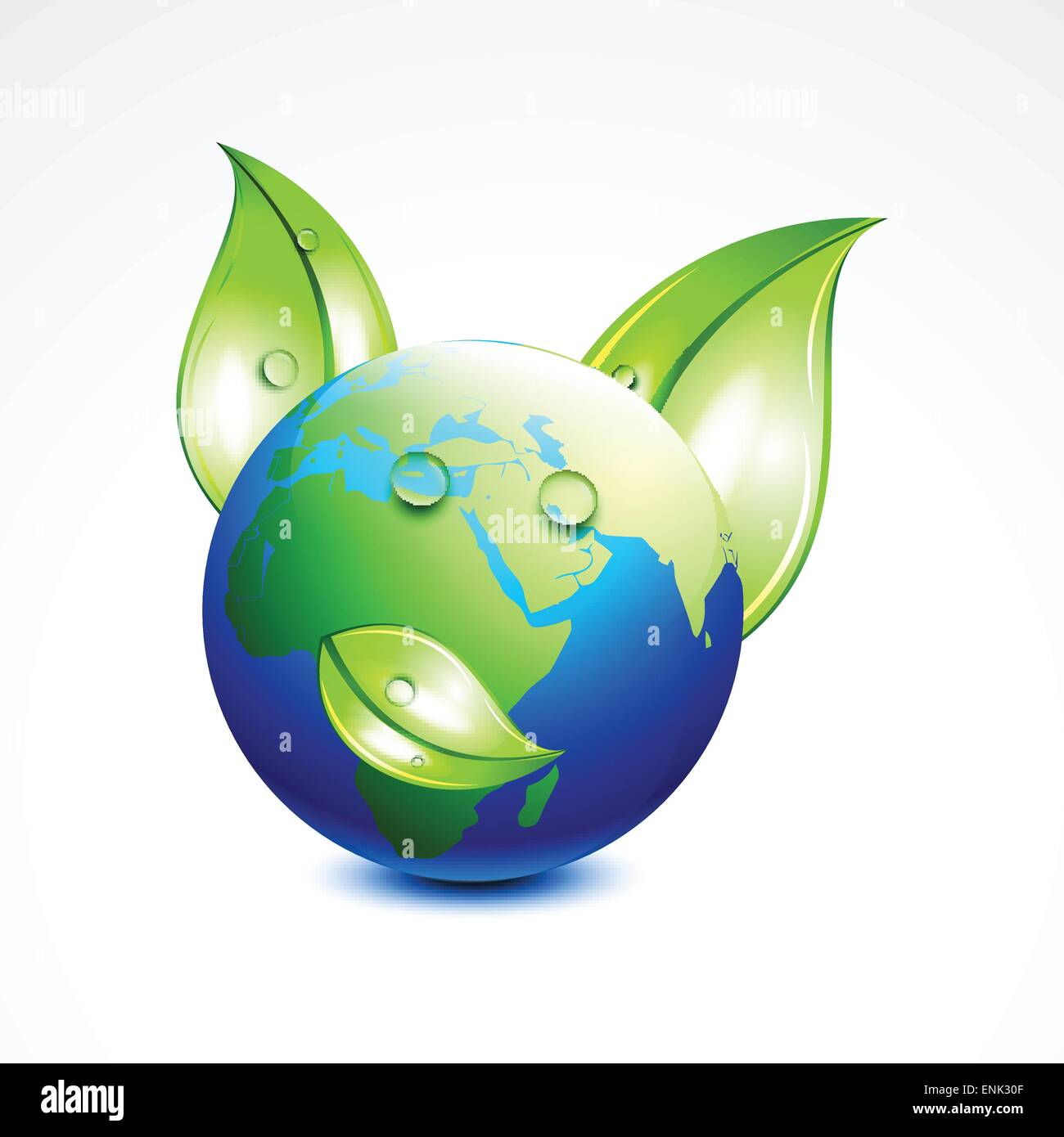 vector earth with leaf illustration Stock Vector Image & Art - Alamy