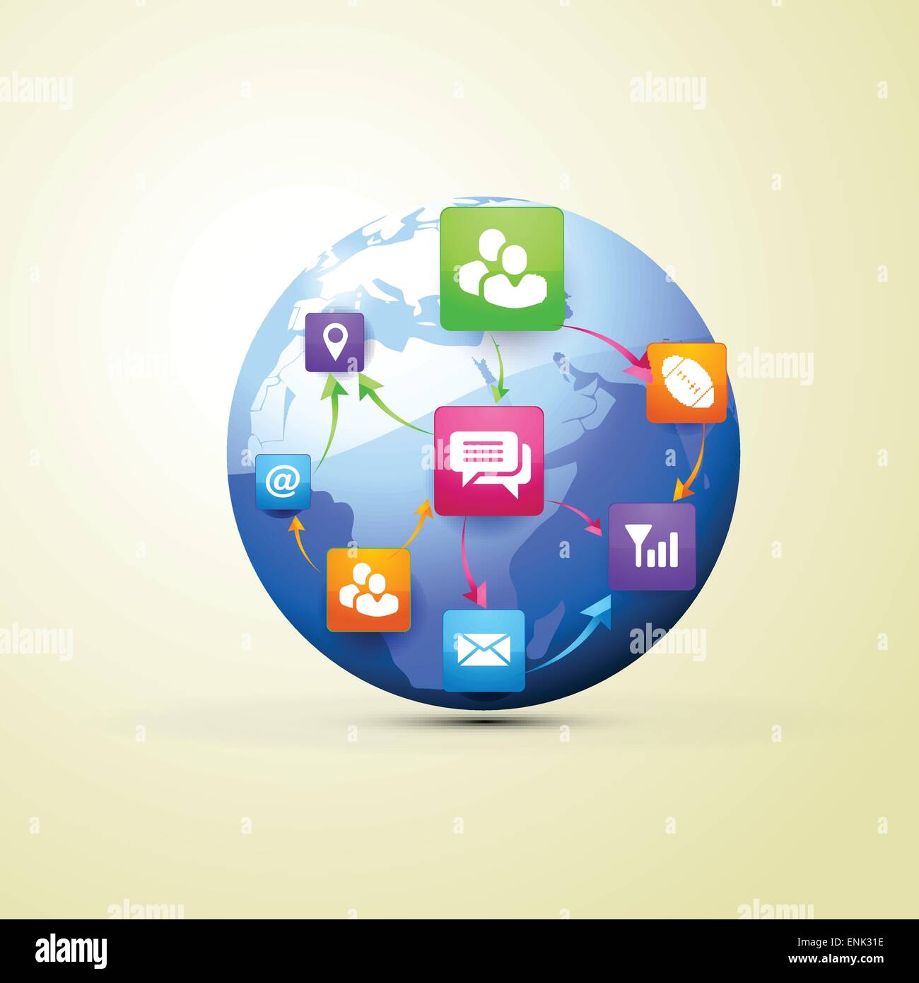 vector social media network design Stock Vector Image & Art - Alamy