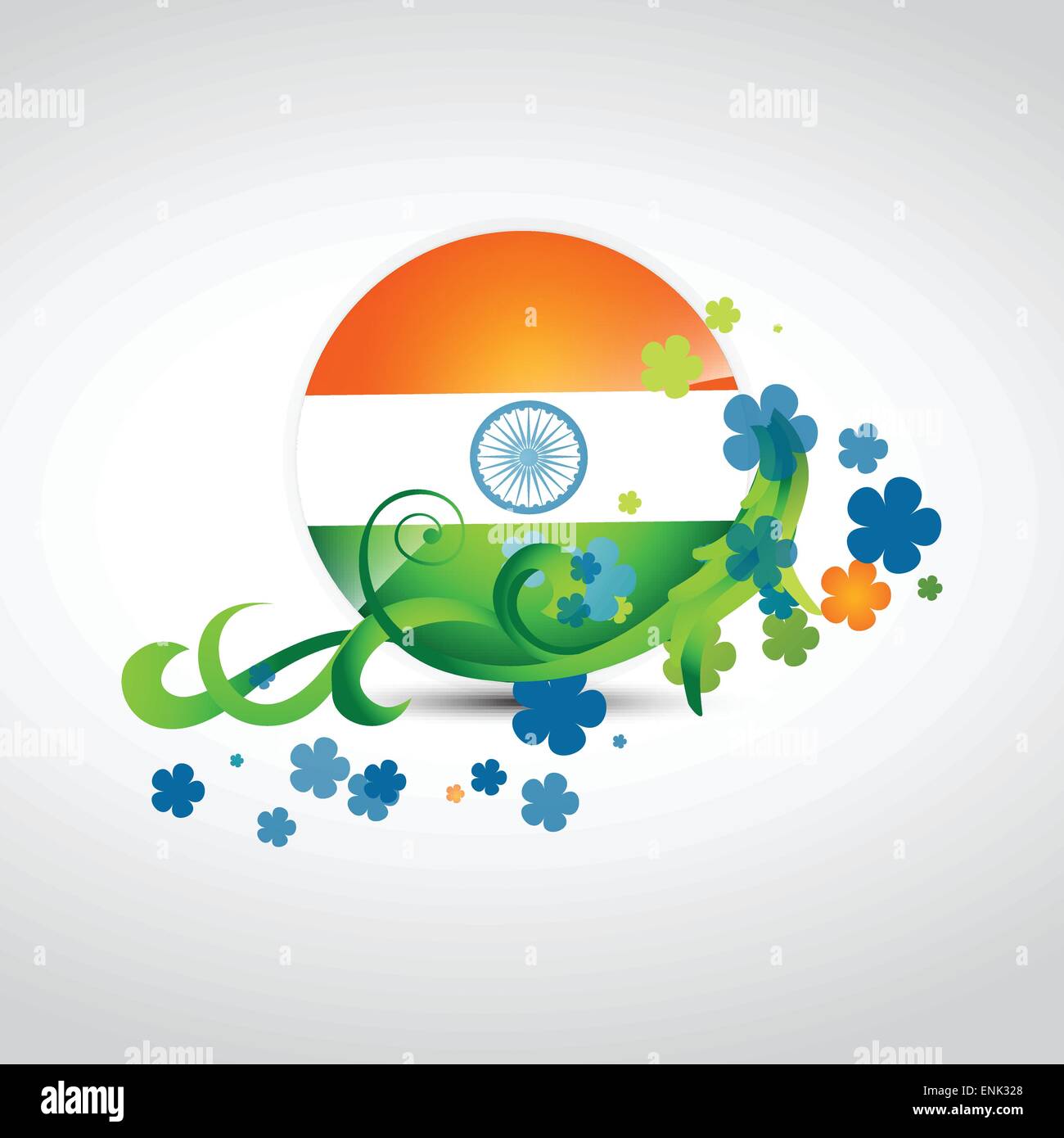 Decorative tricolor indian background Stock Vector Images - Alamy
