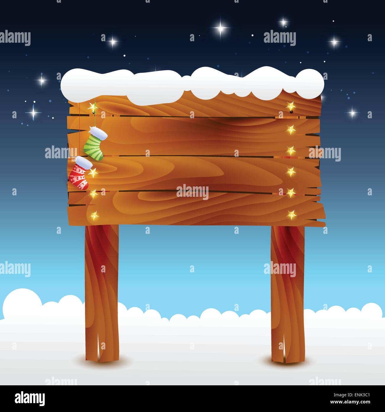vector christmas illustration of wood background Stock Vector Image ...