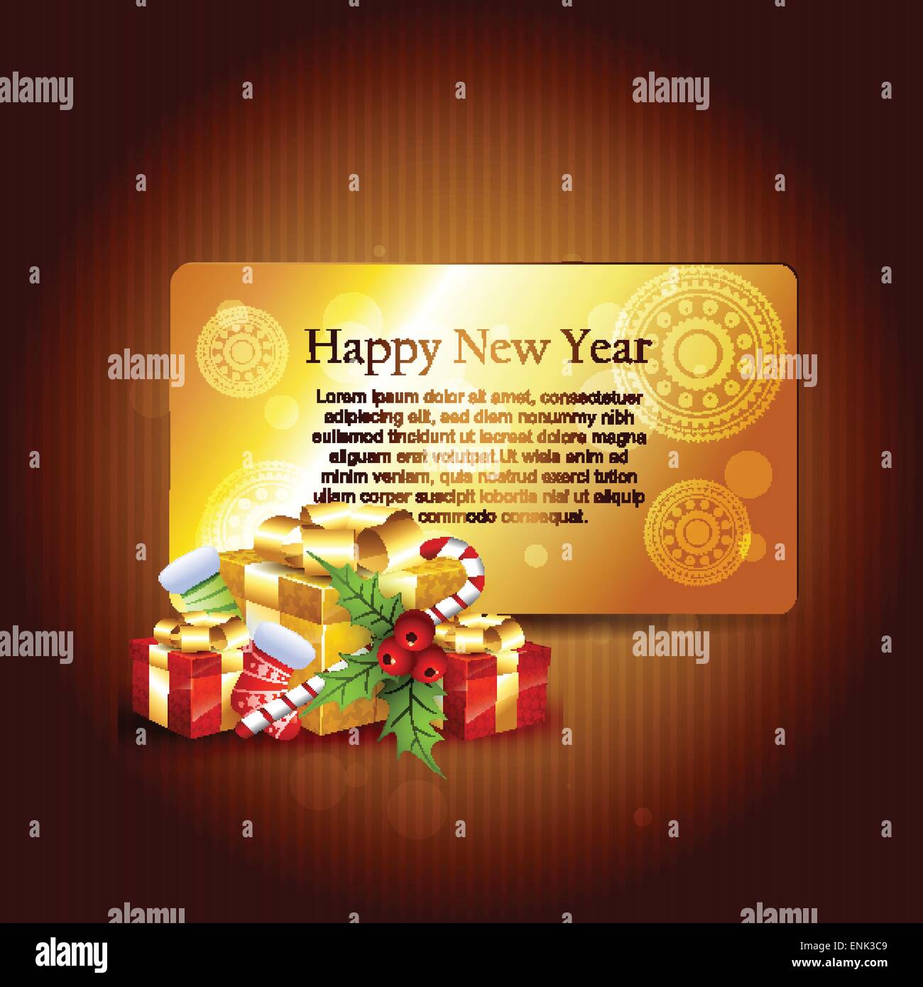 New year gifts black Stock Vector Images - Alamy
