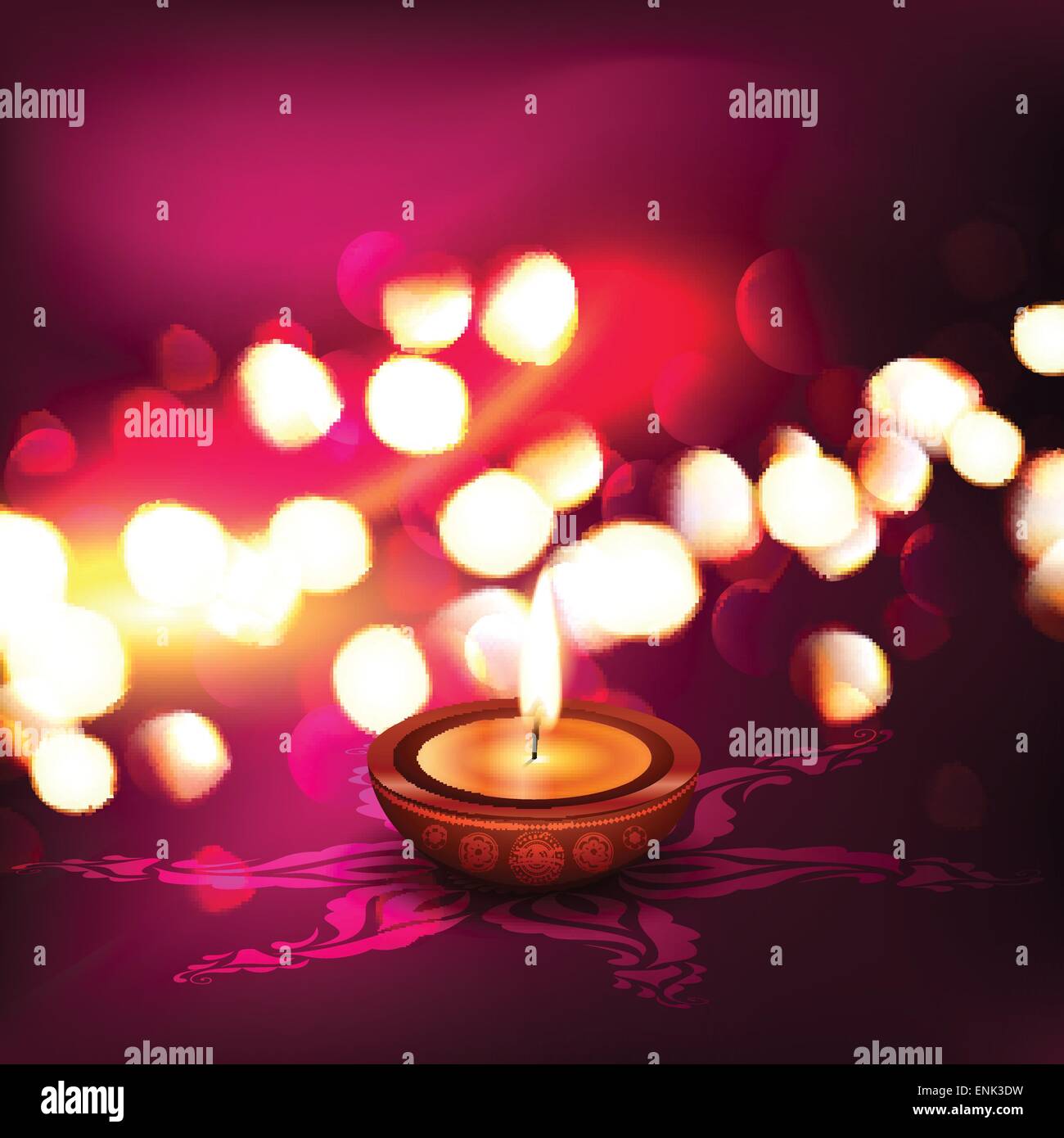 stylish diwali diya vector design Stock Vector Image & Art - Alamy