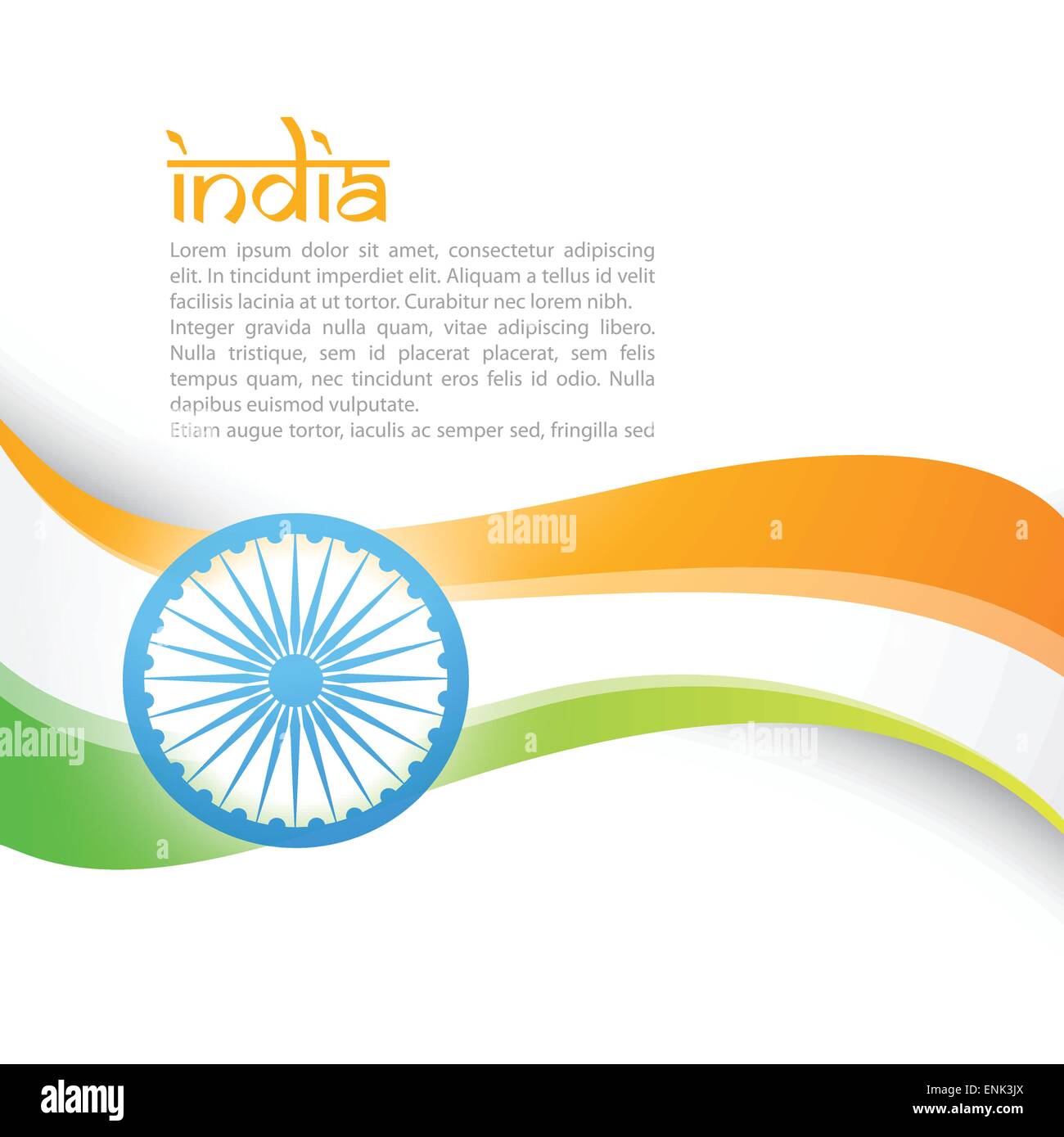 vector indian flag style wave design art Stock Vector Image & Art - Alamy