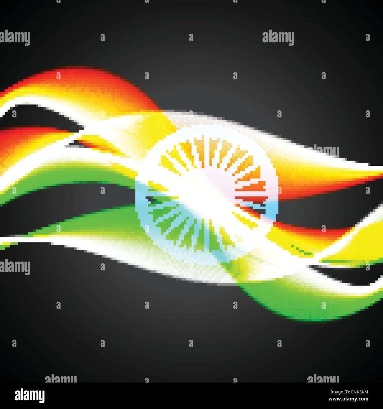 Indian flag wave style vector Stock Vector Images - Alamy