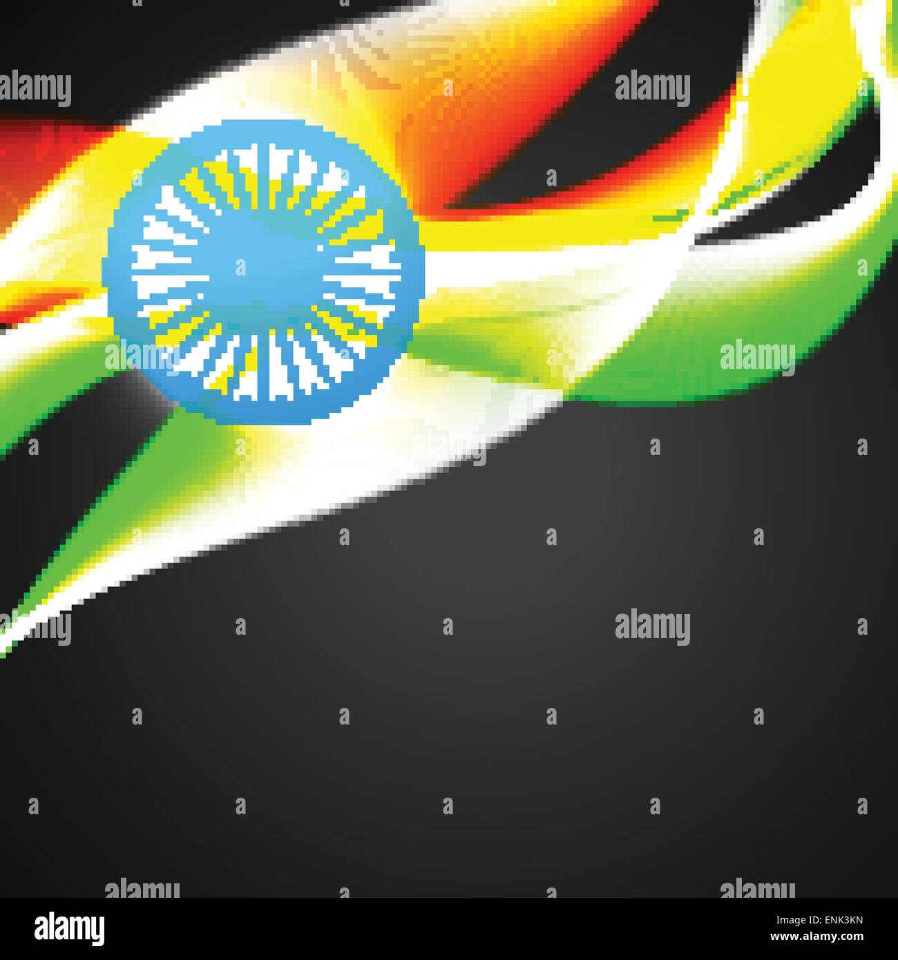 indian flag in wave style vector background Stock Vector Image & Art ...