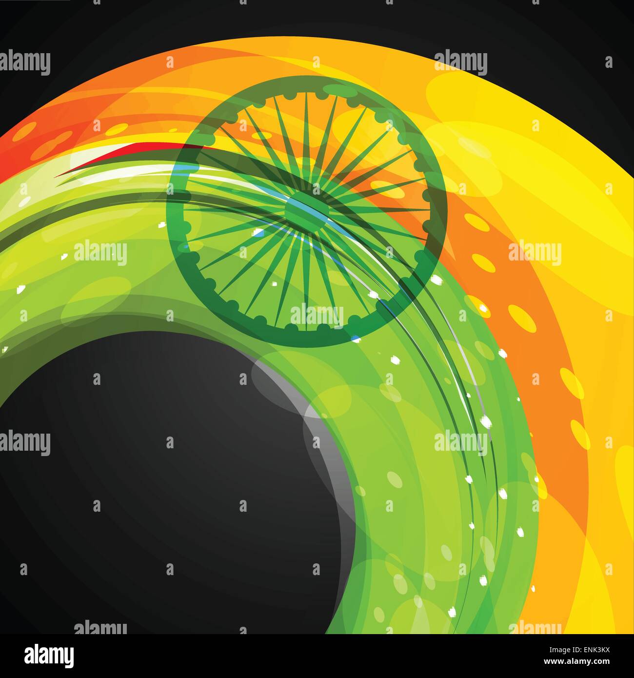 indian flag in wave style vector background Stock Vector Image & Art ...