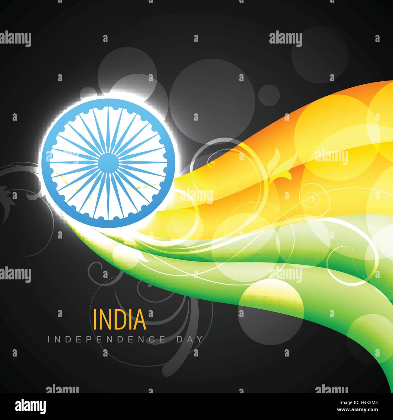 vector creative indian flag design art Stock Vector Image & Art - Alamy