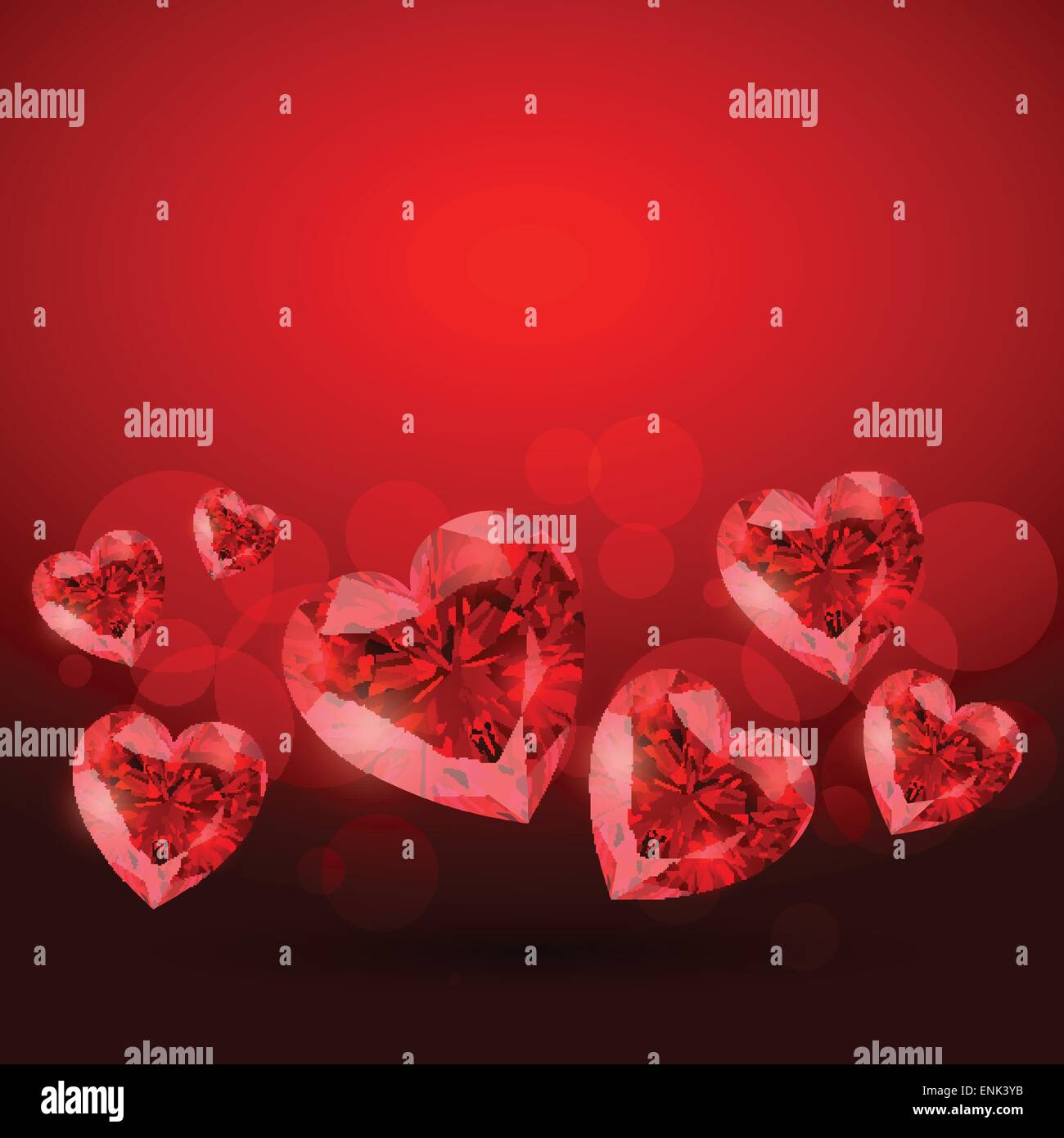 stylish red diamond shape heart vector design Stock Vector Image & Art ...