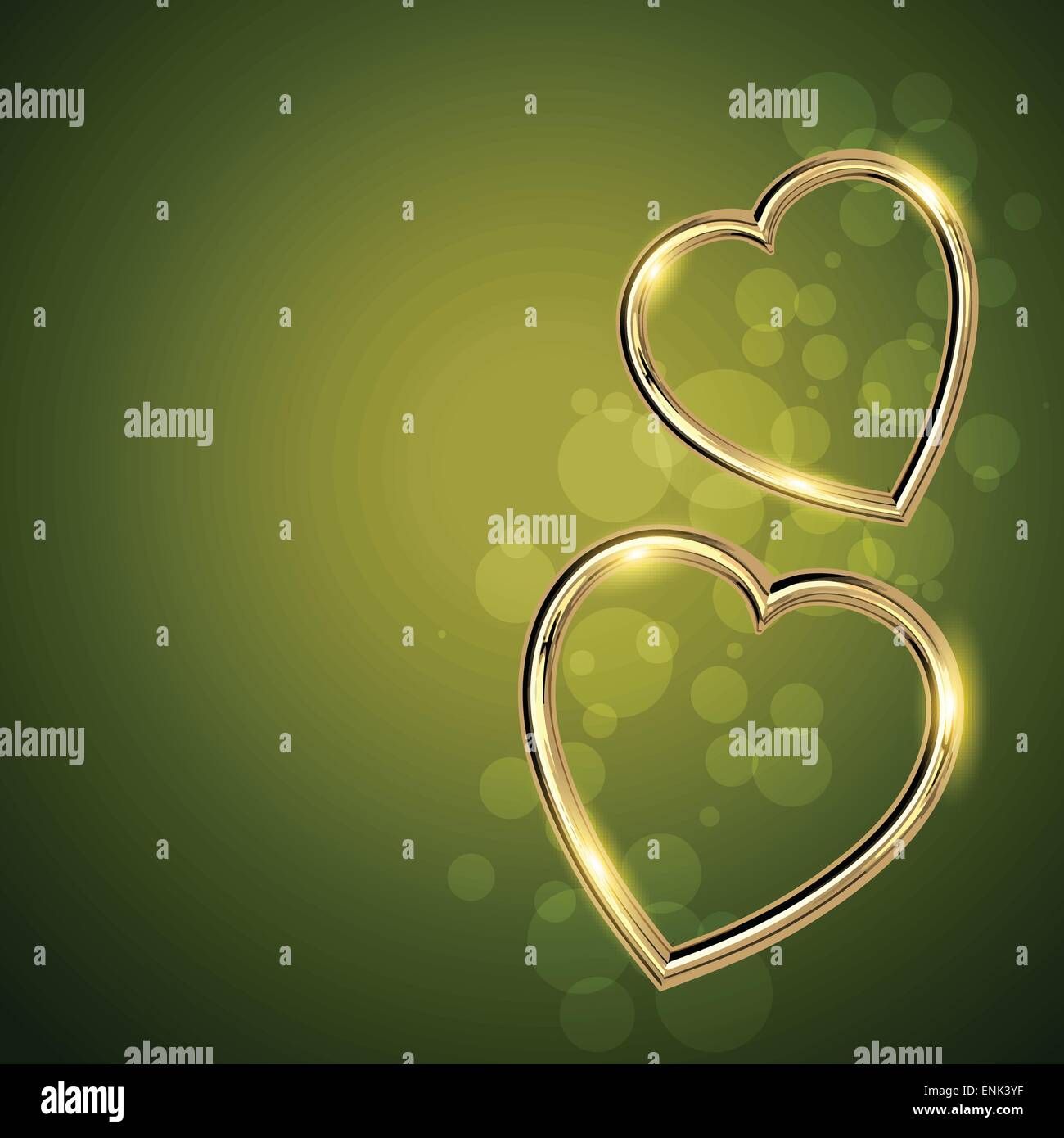 Golden heart shape hi-res stock photography and images - Alamy
