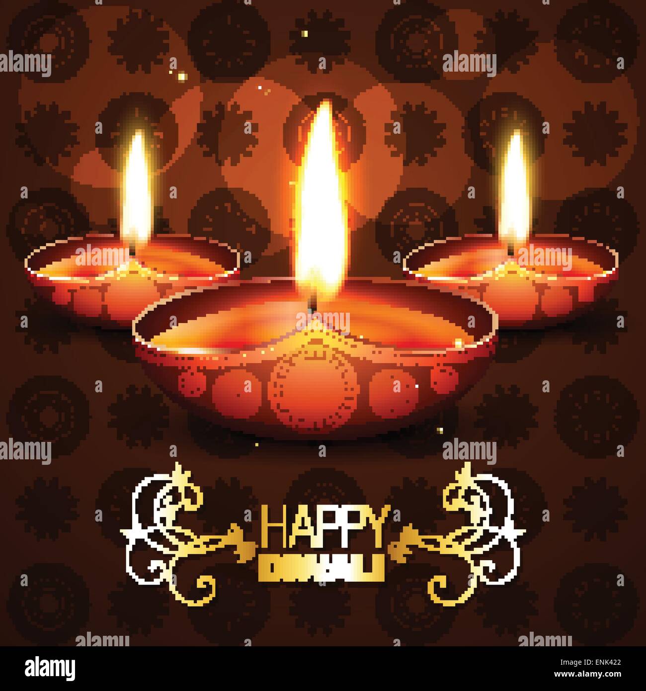 beautiful diwali background vector illustration Stock Vector Image ...