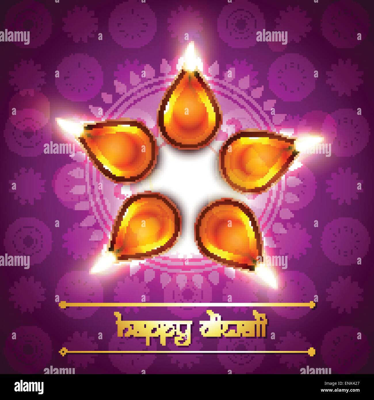beautiful artistic vector diya on background Stock Vector Image & Art ...