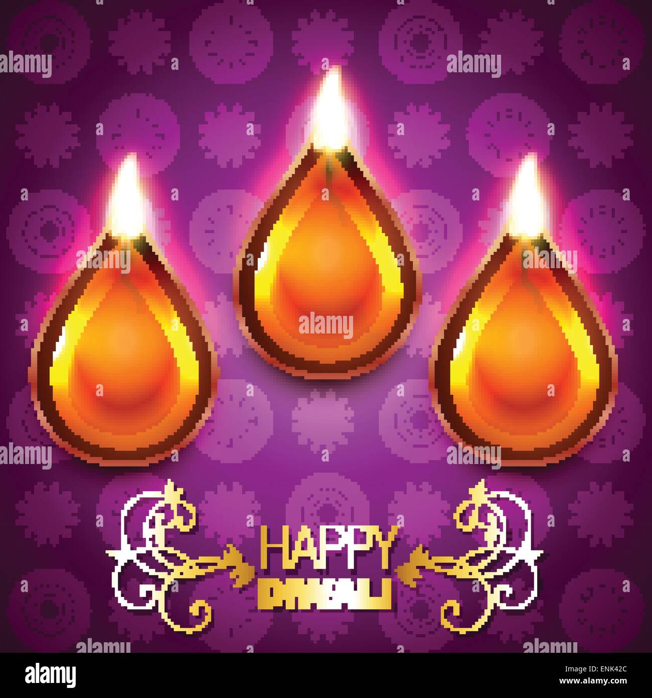 beautiful diwali background vector illustration Stock Vector Image ...