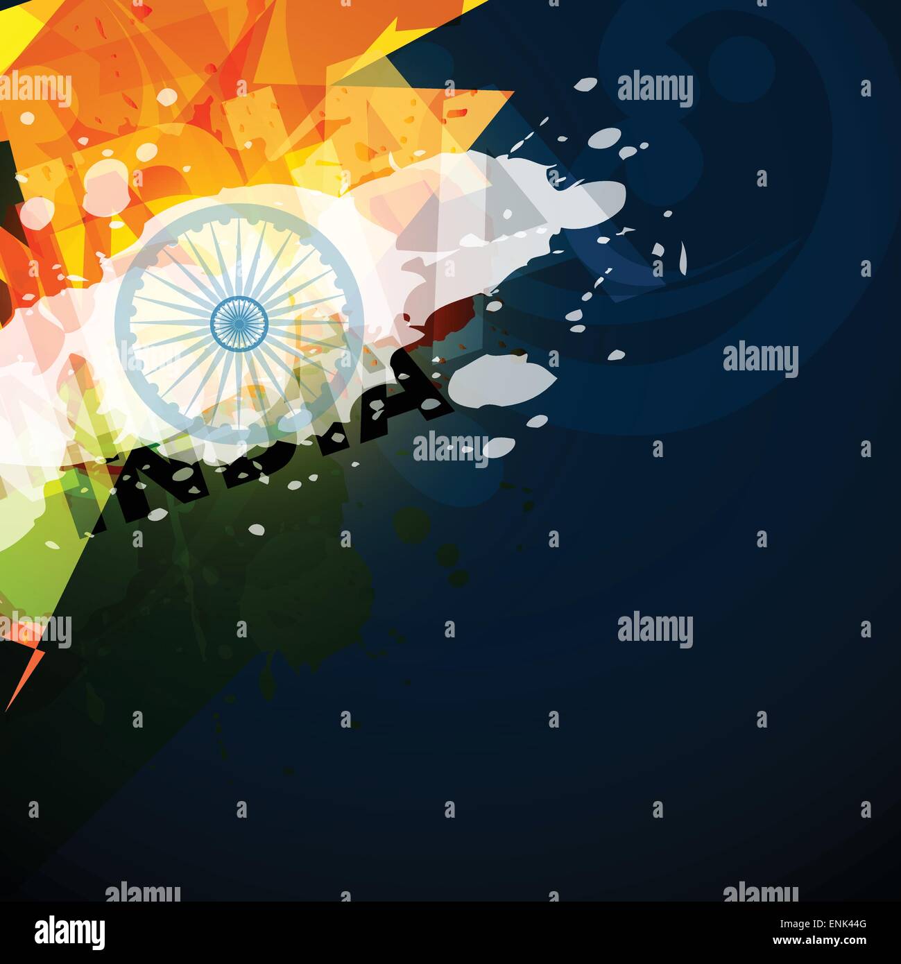 Vector grunge style indian flag Stock Vector Images - Alamy