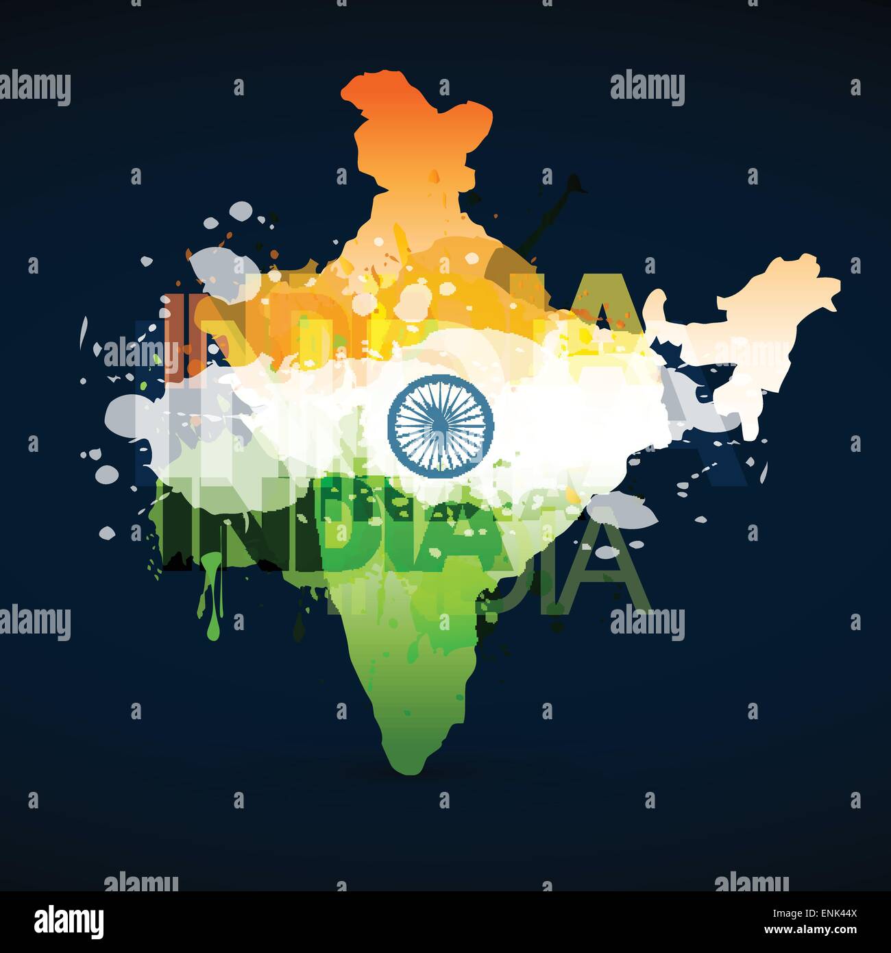 Map india tricolor vector design hi-res stock photography and images ...