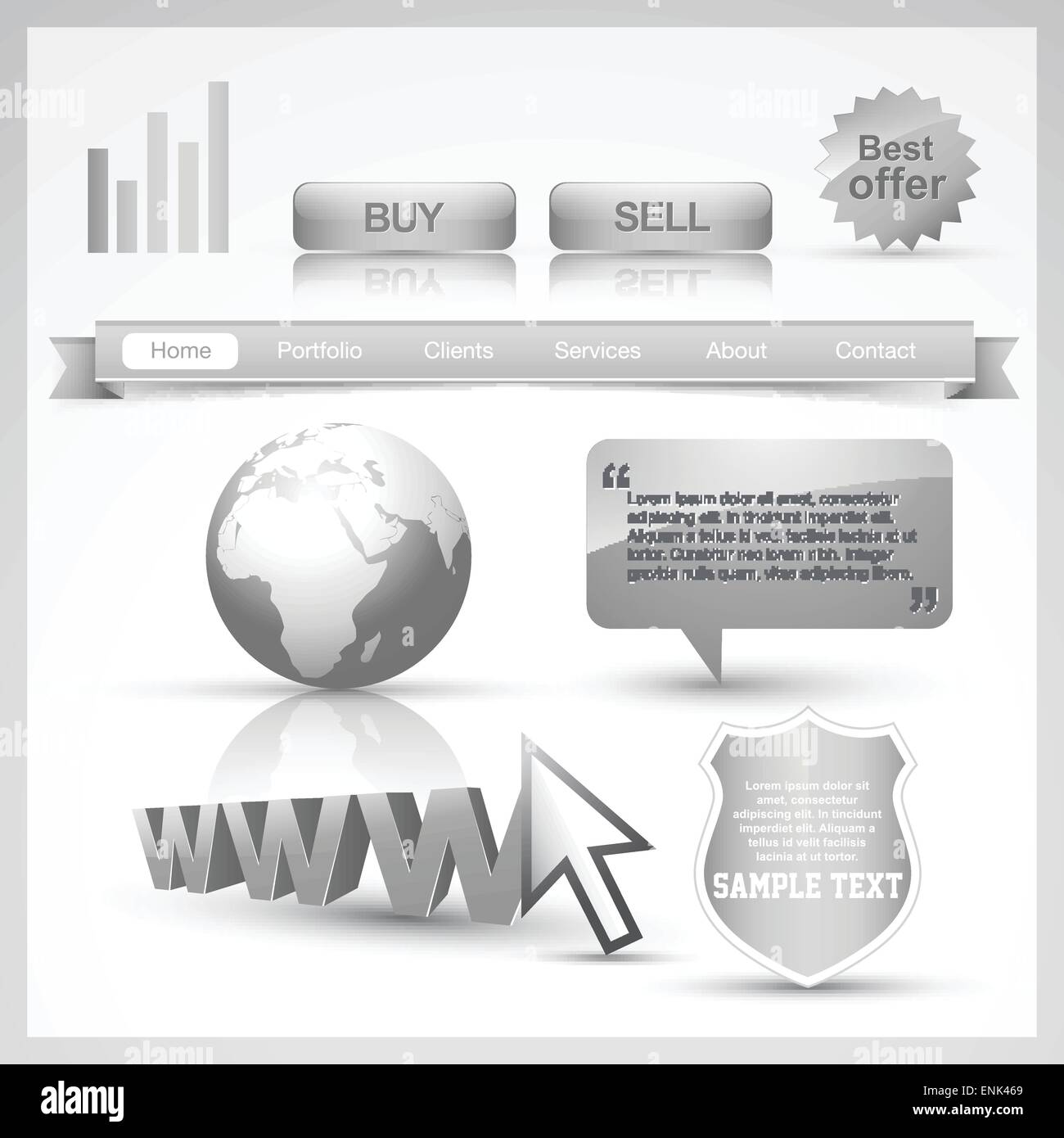 vector set of web infographic elements Stock Vector Image & Art - Alamy