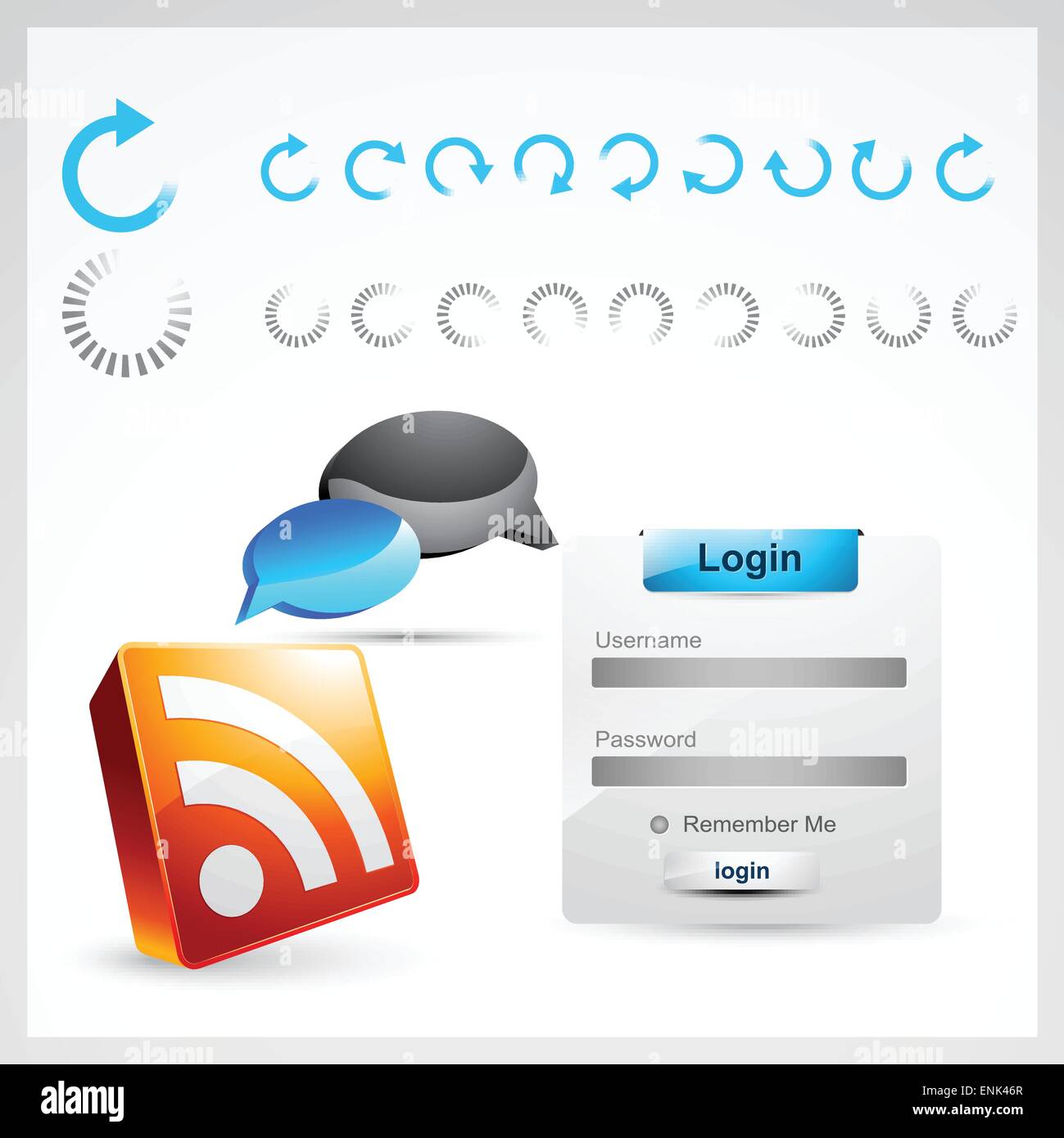 vector set of web elements Stock Vector Image & Art - Alamy