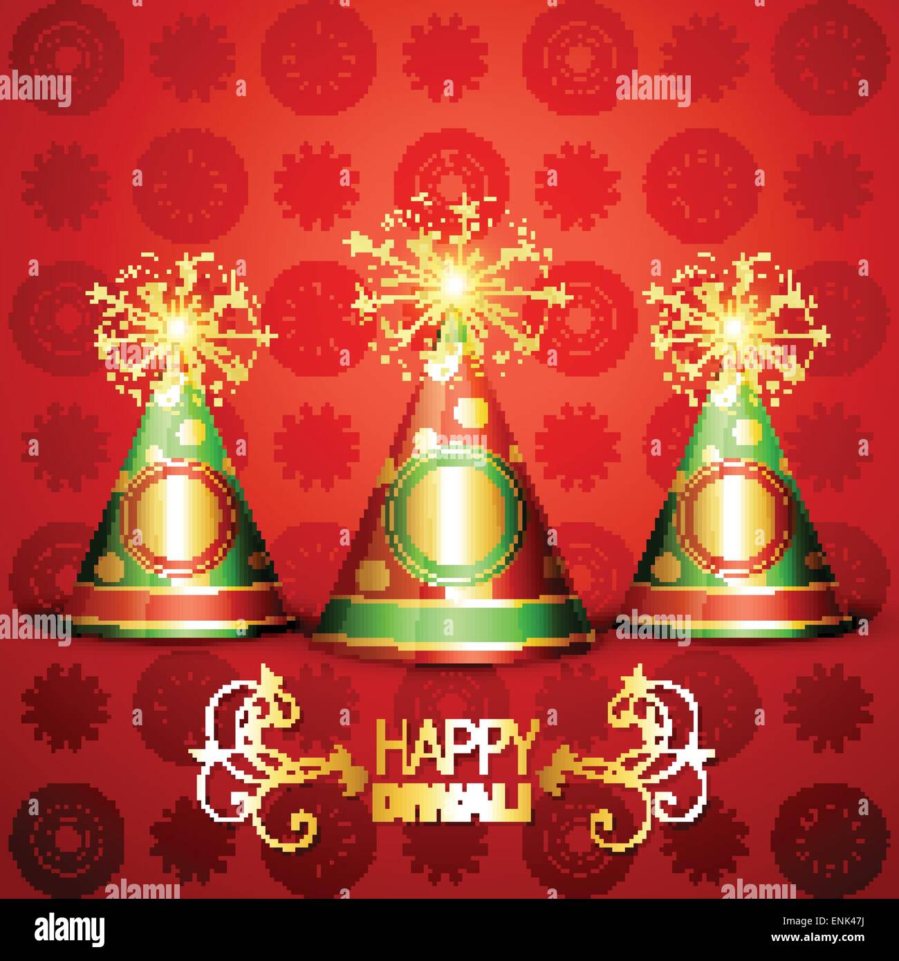 shiny diwali crackers on artistic background Stock Vector Image & Art ...