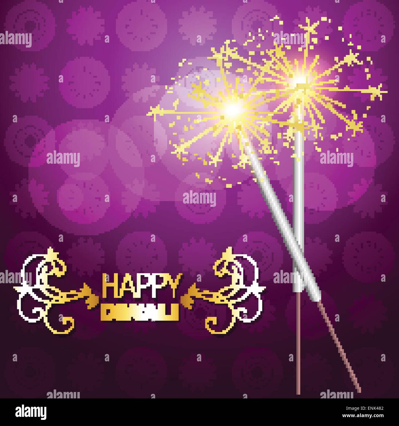 beautiful diwali crackers background design illustration Stock Vector ...