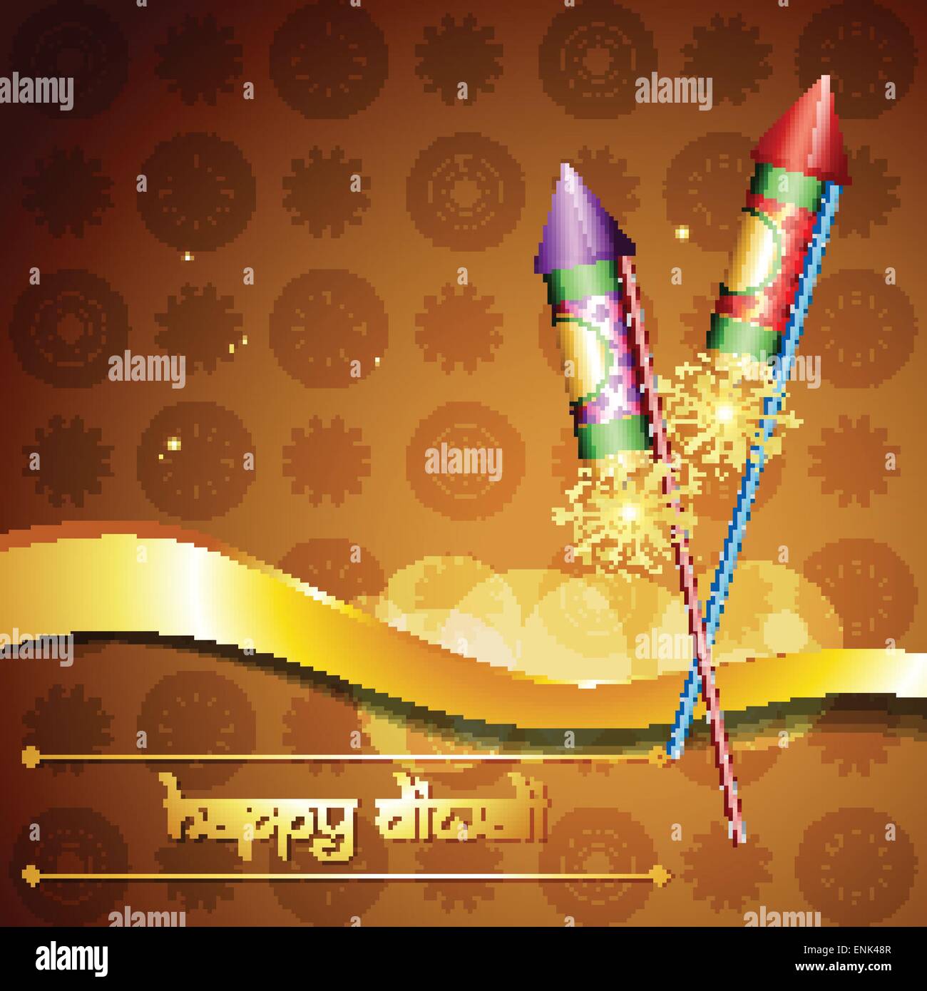 hindu festival diwali crackers vector illustration Stock Vector Image ...