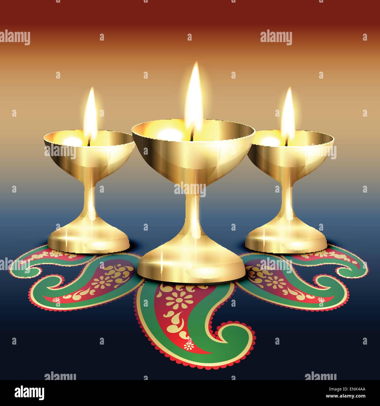 vector golden diya on artistic background Stock Vector Image & Art - Alamy