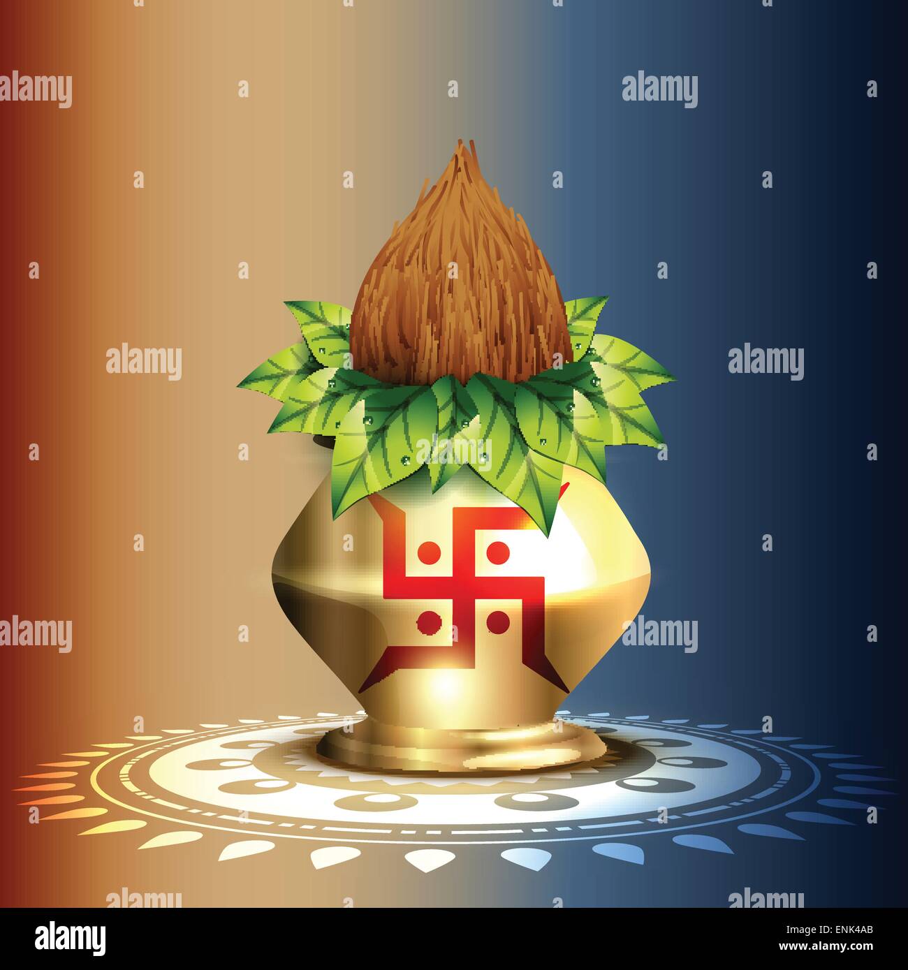 beautiful hindu worship kalash vector design Stock Vector Image & Art ...