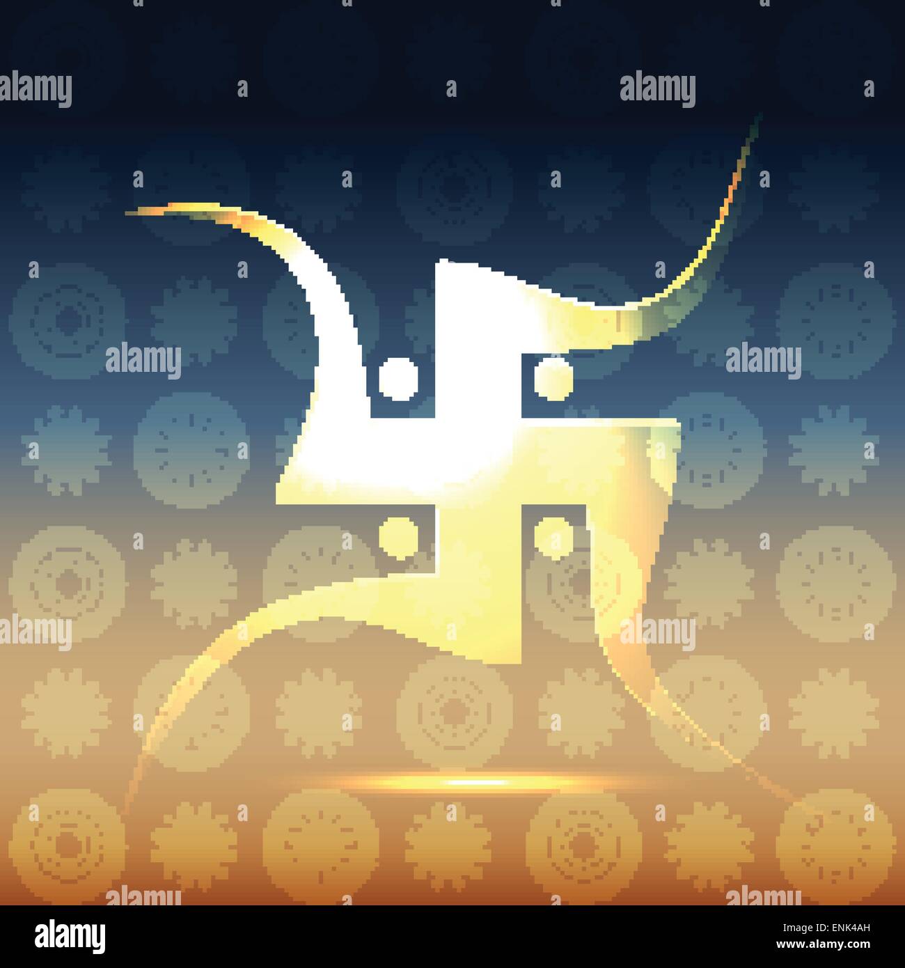 beautiful hindu swastic symbol vector illustration Stock Vector Image ...