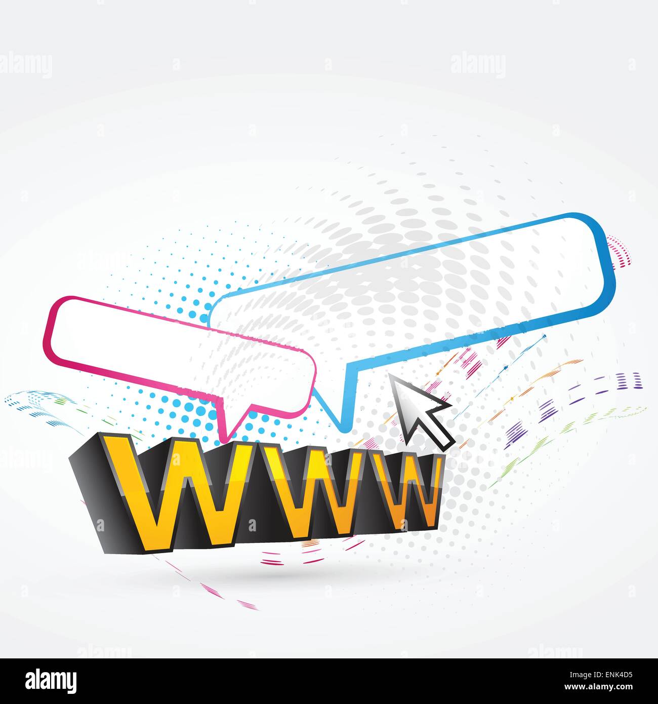 vector www text with chat bubble Stock Vector Image & Art - Alamy
