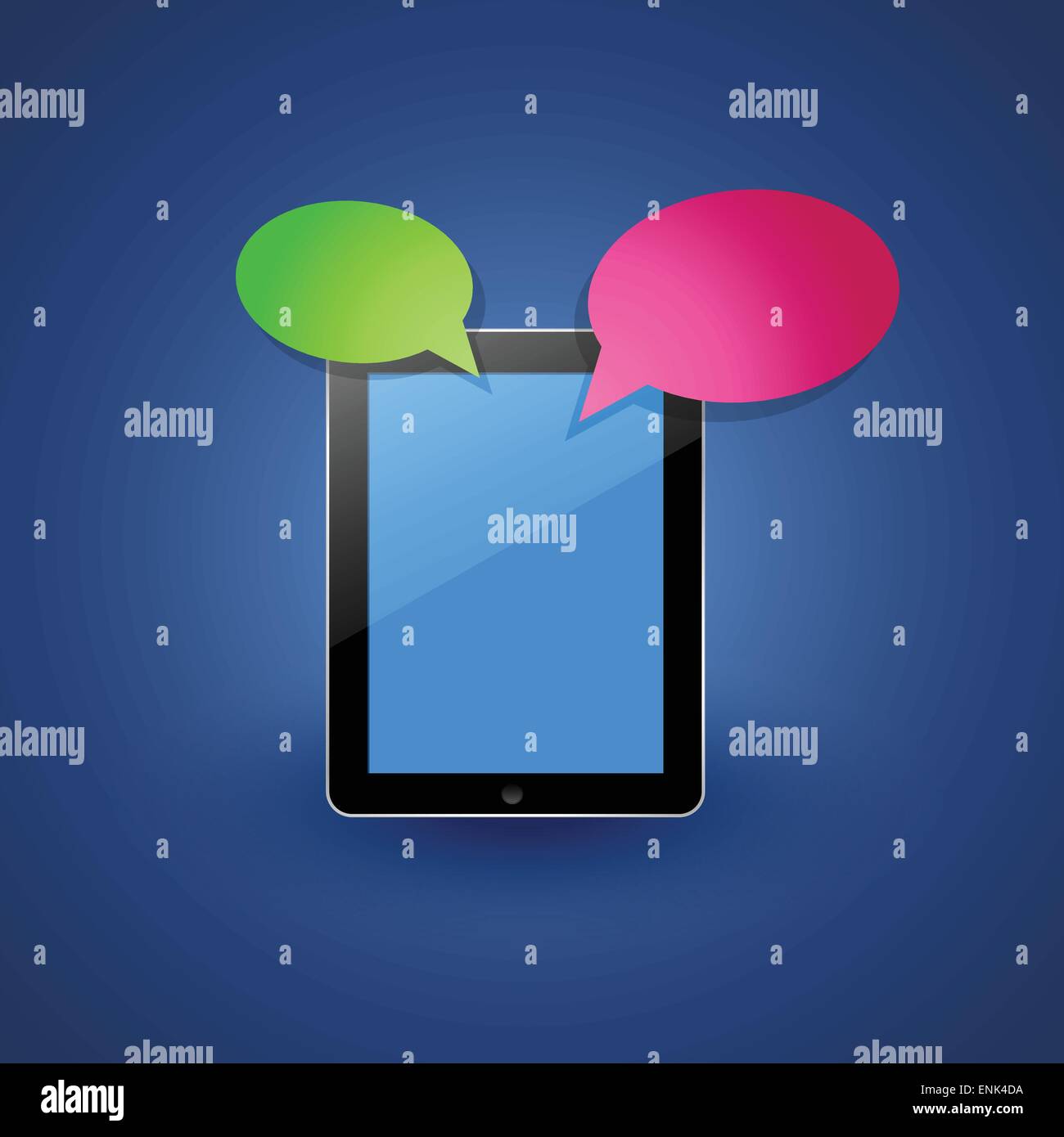 Social media icons tablet screen Stock Vector Images - Alamy