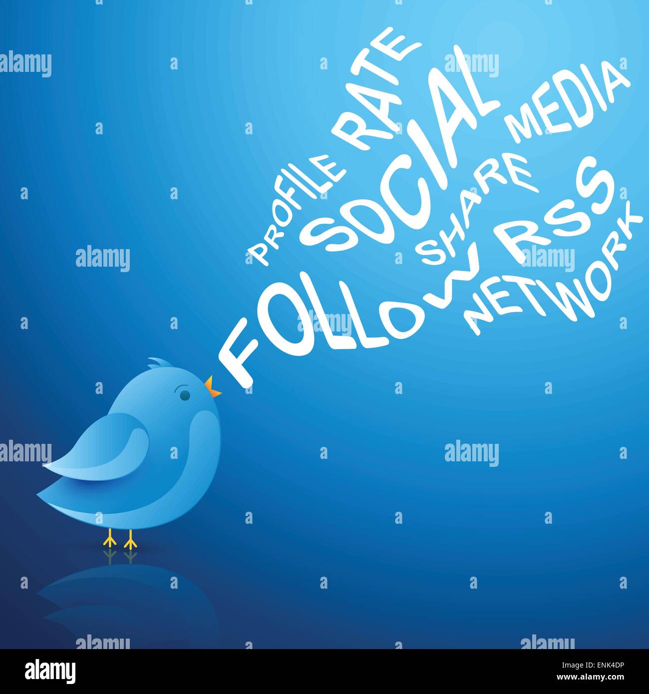 social blue bird vector illustration Stock Vector Image & Art - Alamy